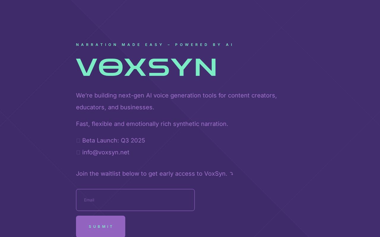 VoxSyn – AI Voice Tools